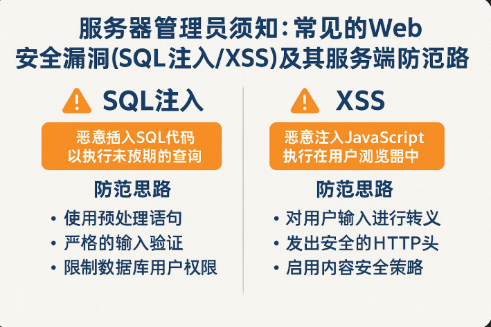 Web服务器防护指南：SQL注入与XSS漏洞原理与应对策略 – 主机技术分享